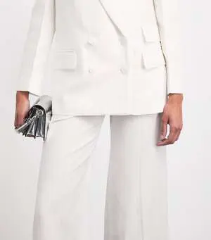 Maje Stripe Wide-leg Trousers - White