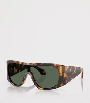 Giorgio Armani Tortoiseshell Rectangle Sunglasses