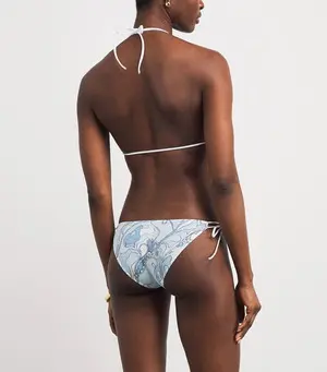 Emilio Pucci Orchidee Print Bikini Bottoms - Blue
