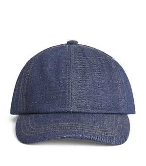 Ami Denim Heritage Patch Cap - Blue