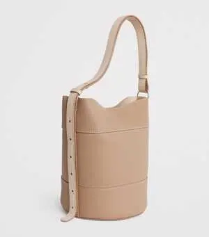 Claudie Pierlot Grained Leather Bucket Bag