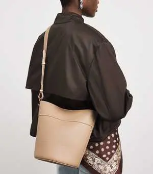 Claudie Pierlot Grained Leather Bucket Bag