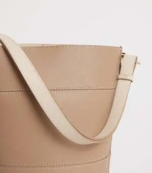 Claudie Pierlot Grained Leather Bucket Bag