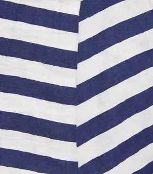 Maje Pleated Stripe Midi Skirt - White