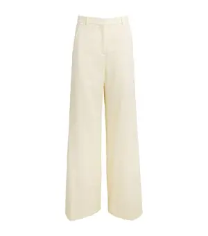 Maje Tailored Wide-leg Trousers - Yellow