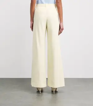 Maje Tailored Wide-leg Trousers - Yellow