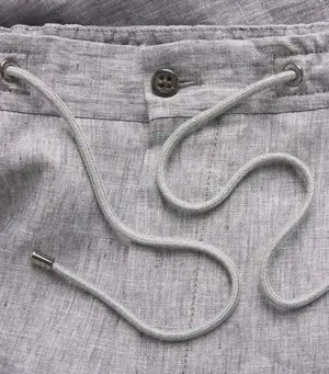 Corneliani Linen Drawstring Trousers - Grey