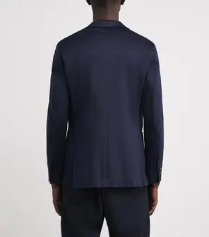 LARDINI Cotton Single-breasted Blazer - Navy