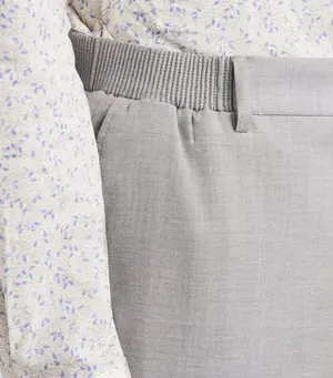 Pal Zileri Wool-blend Slim Trousers - Grey