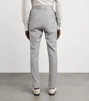 Pal Zileri Wool-blend Slim Trousers - Grey