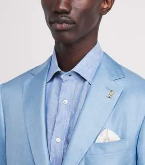 Pal Zileri Silk Vicenza Blazer - Blue