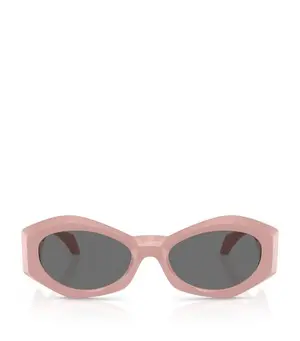 Versace Acetate Irregular Sunglasses - Pink