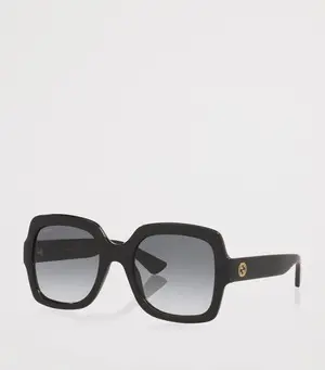 Gucci Injected Gg1337s Square Sunglasses - Black