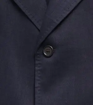 Corneliani Linen-wool Overshirt - Navy