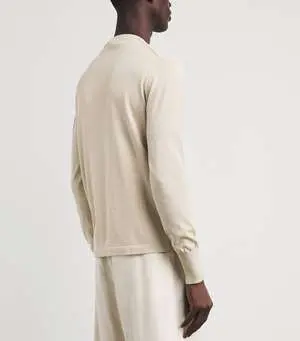 Simkhai Silk-blend Dolton Henley T-shirt - Beige