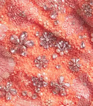 Rachel Gilbert Embellished Francesca Flower Midi Dress - Pink