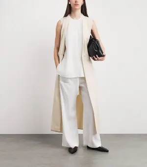 TOTEME Woven Stripe Wide-leg Trousers