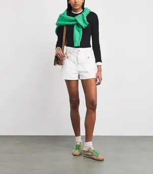 Sandro Ribbed Contrast-trim Logo Sweater