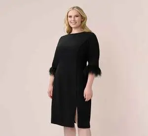 Stretch Crepe Midi Cocktail Dresses