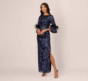 Adrianna Papell Bell Sleeves Evening Dresses