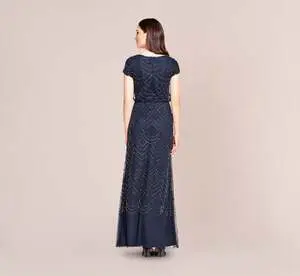 Adrianna Papell Scalloped Evening Dresses