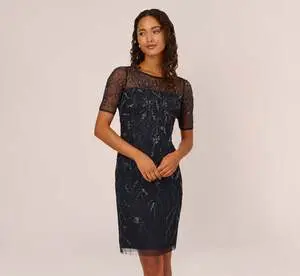 Adrianna Papell Hand-beaded Cocktail Dress