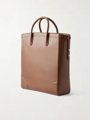 Dunhill Century 33 Patina-leather Tote Bag - Brown