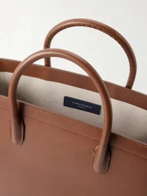 Dunhill Century 33 Patina-leather Tote Bag - Brown