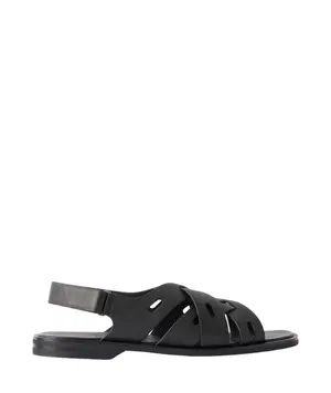 John Lobb Seaford Full-grain Leather Sandals - Black