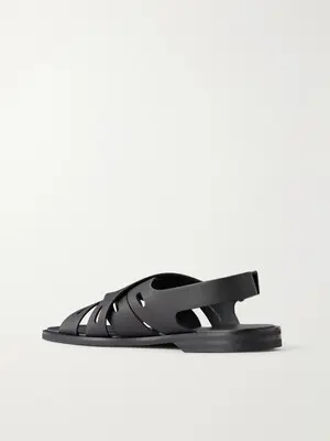 John Lobb Seaford Full-grain Leather Sandals - Black