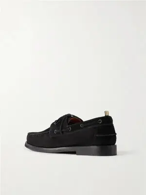 Officine Creative Balfron Suede Boat Shoes - Black