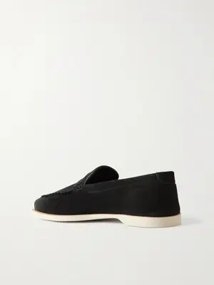 John Lobb Pace Suede Loafers - Black