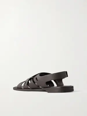 John Lobb Seaford Full-grain Leather Sandals - Brown