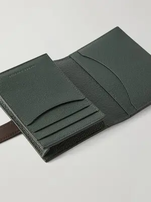 Dunhill Alfred Business Card Case Patina-leather Cardholder - Brown