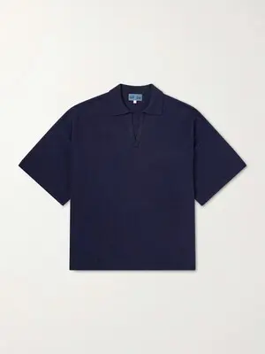Blue Blue Japan Knitted Polo Shirt