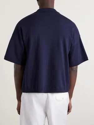 Blue Blue Japan Knitted Polo Shirt