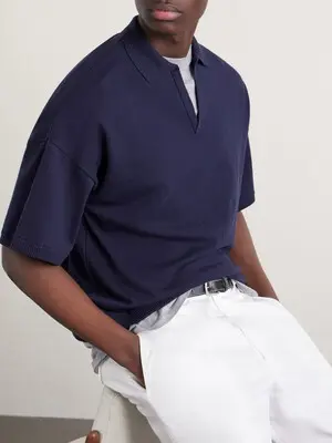 Blue Blue Japan Knitted Polo Shirt