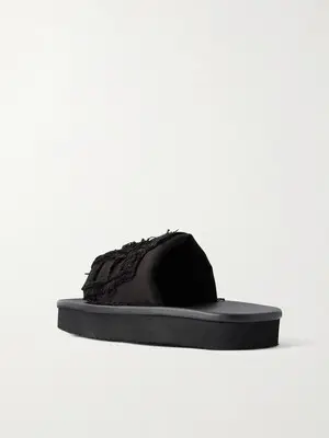 Rick Owens Denim Slides - Black