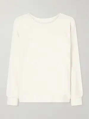Suzie Kondi Samos Cotton-blend Terry Sweatshirt - Neutrals