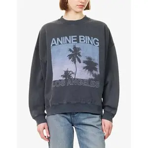 ANINE BING Graphic-print Cotton Sweatshirt
