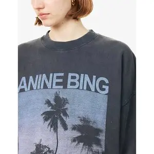 ANINE BING Graphic-print Cotton Sweatshirt