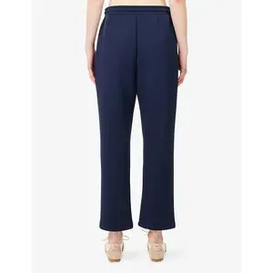 Max Mara Straight-leg Stretch-jersey Jogging Bottoms - Navy