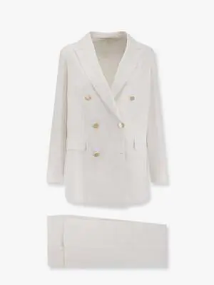 Tagliatore Jasmine Linen Suit - White