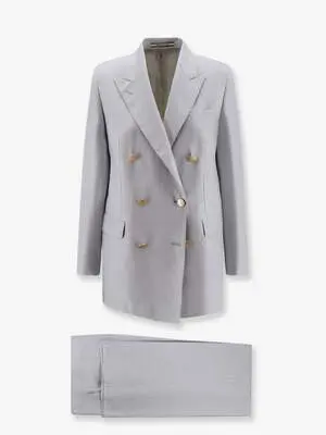 Tagliatore Jasmine Linen Suit - Grey