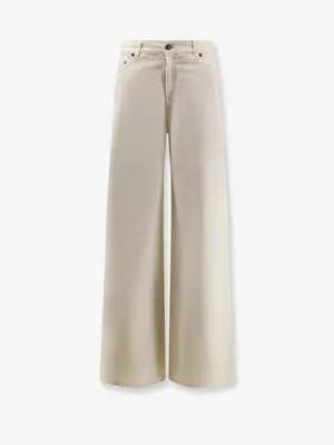GOLDEN GOOSE Wide Leg Cotton Blend Trousers