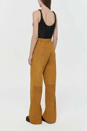Gabriela Hearst Norman Wide-leg Trousers - Cashew