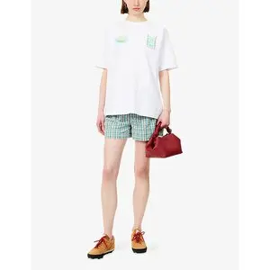 DAMSON MADDER Kairo Checked Cotton Shorts