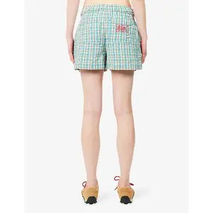 DAMSON MADDER Kairo Checked Cotton Shorts