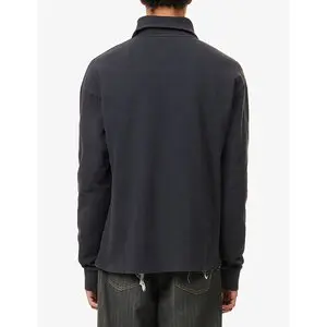 Acne Studios Logo-embroidered Half-zip Cotton Sweatshirt