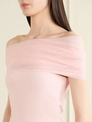 Norma Kamali Flared Sheer Gown - Pink